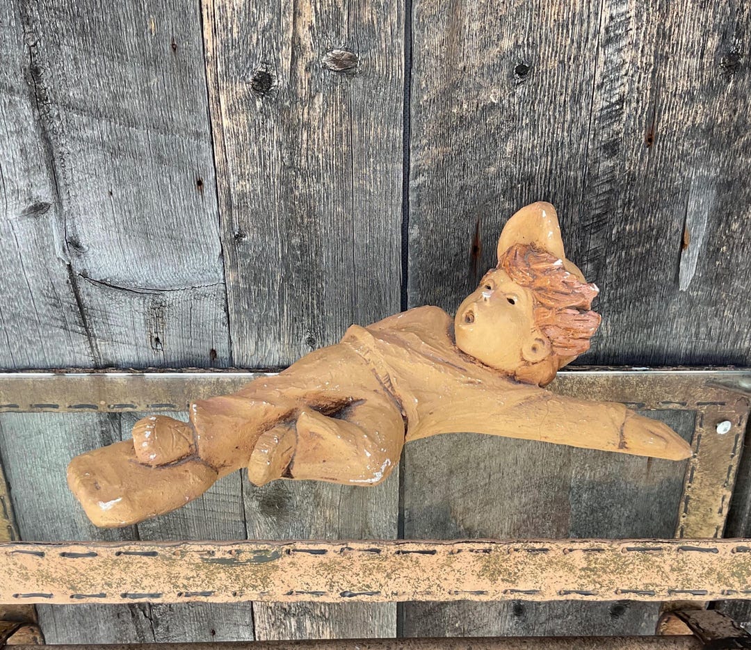 Lee Bortin Originals Boy Sliding Home Base Baseball Clay Figurine ...