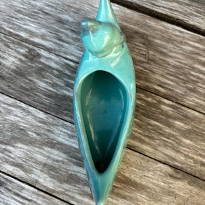 Vintage Mcmaster Canoe Planter Native Art Pottery With Native Girl ...