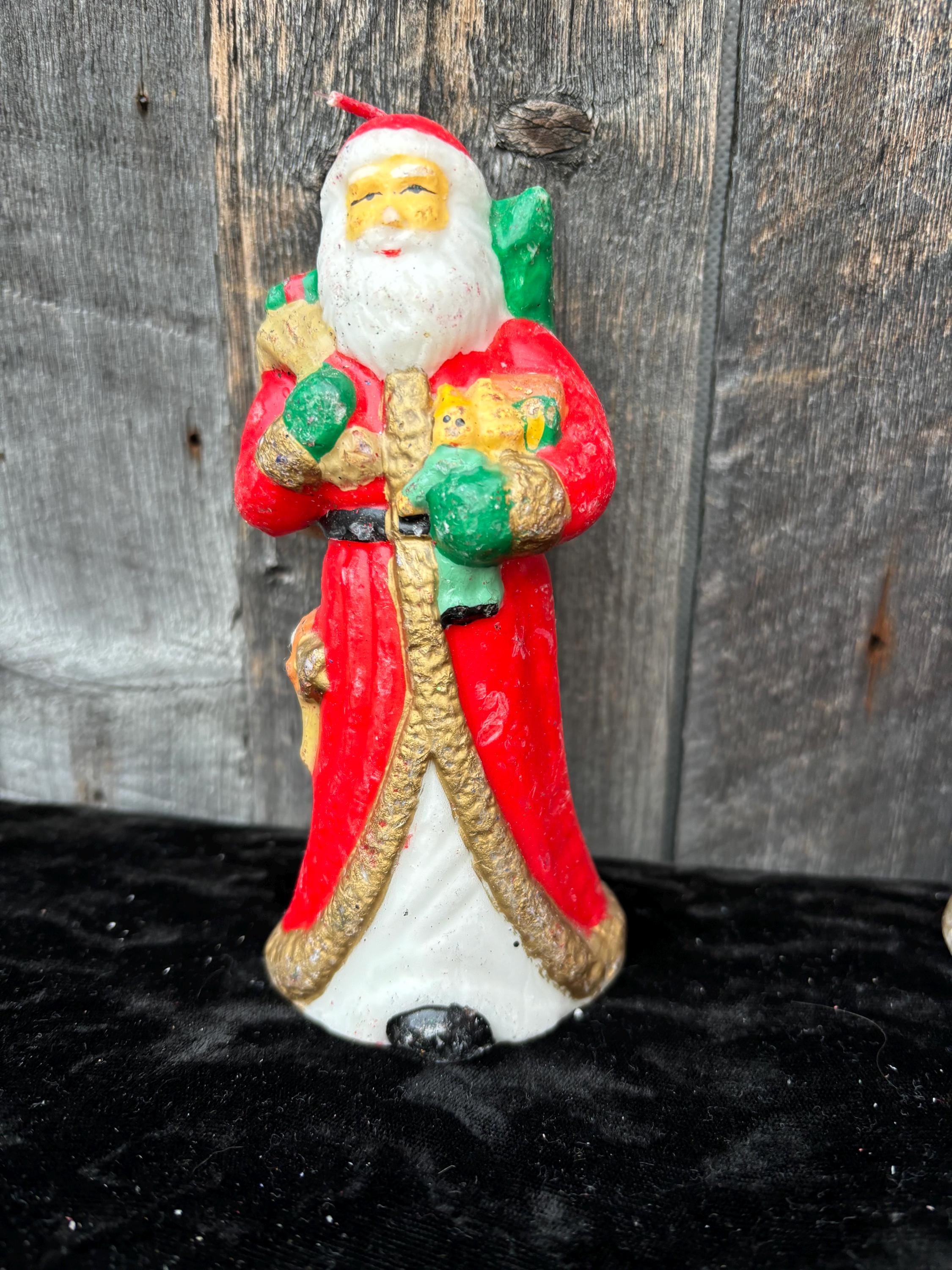 Three Old Santa Candles. Old Christmas Candles. - Etsy
