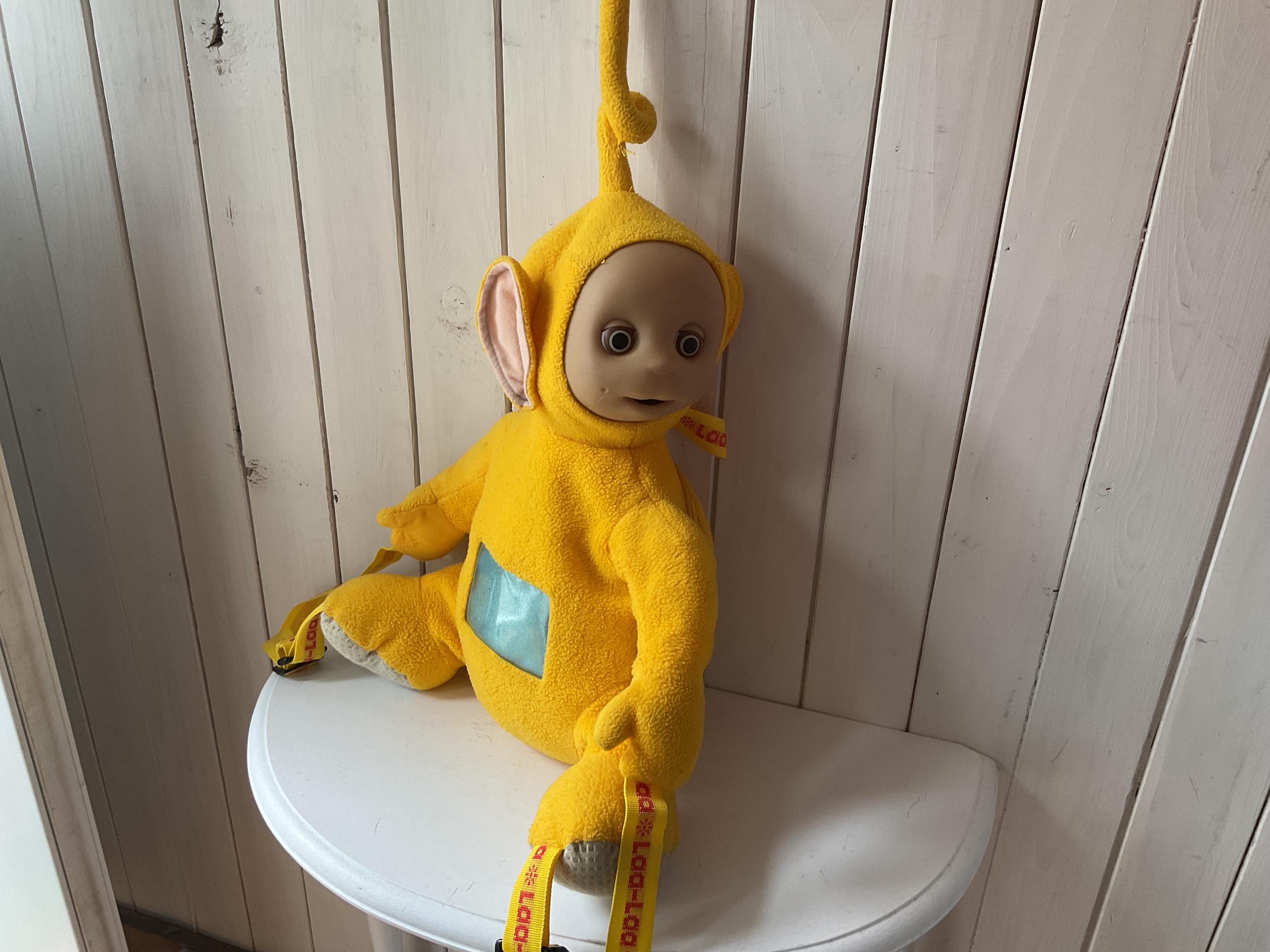 Teletubbies Laa Laa Plush Backpack, Yellow Rubber Face, Vintage 1995 ...