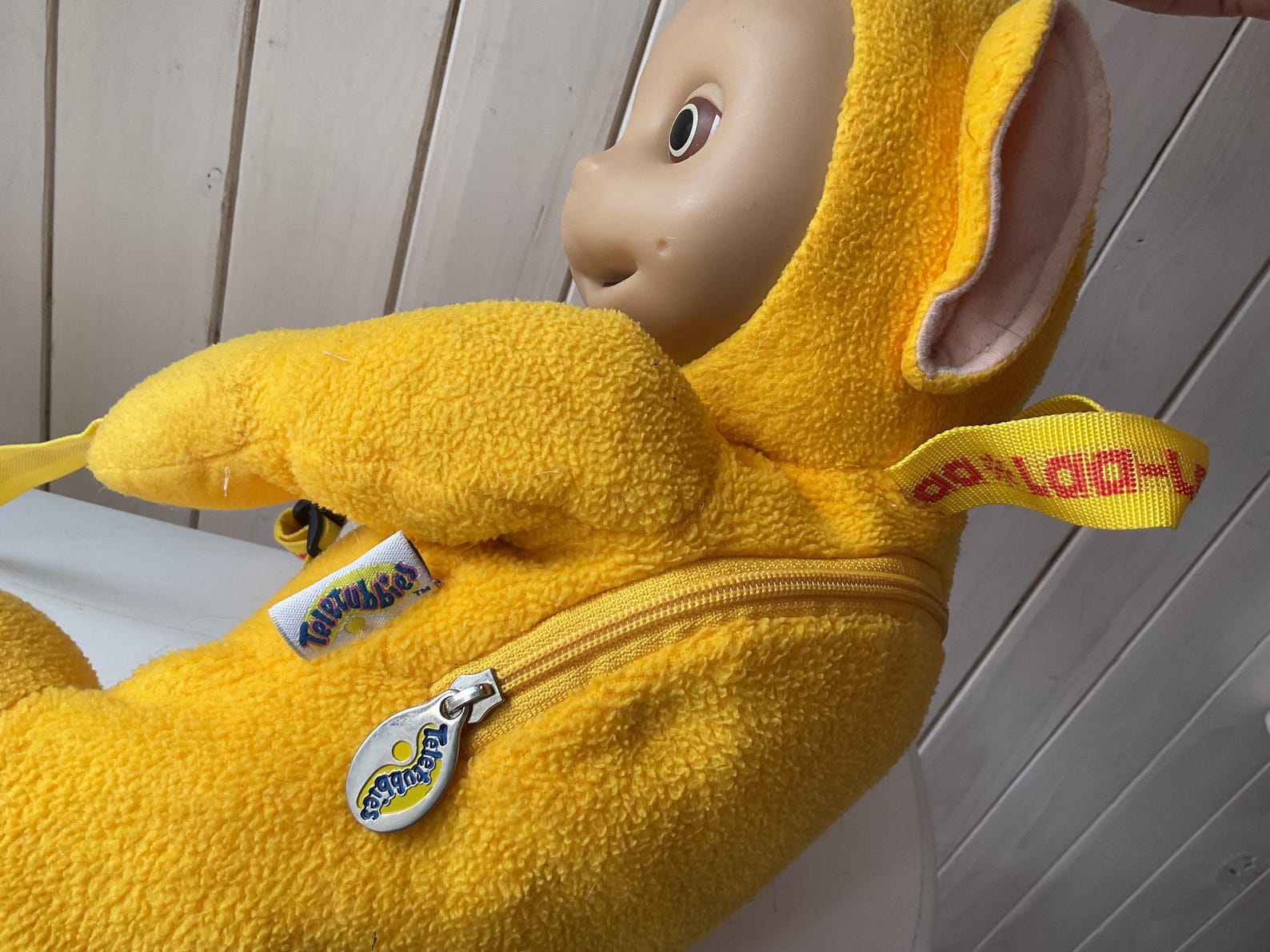 Teletubbies Laa Laa Plush Backpack, Yellow Rubber Face, Vintage 1995 ...