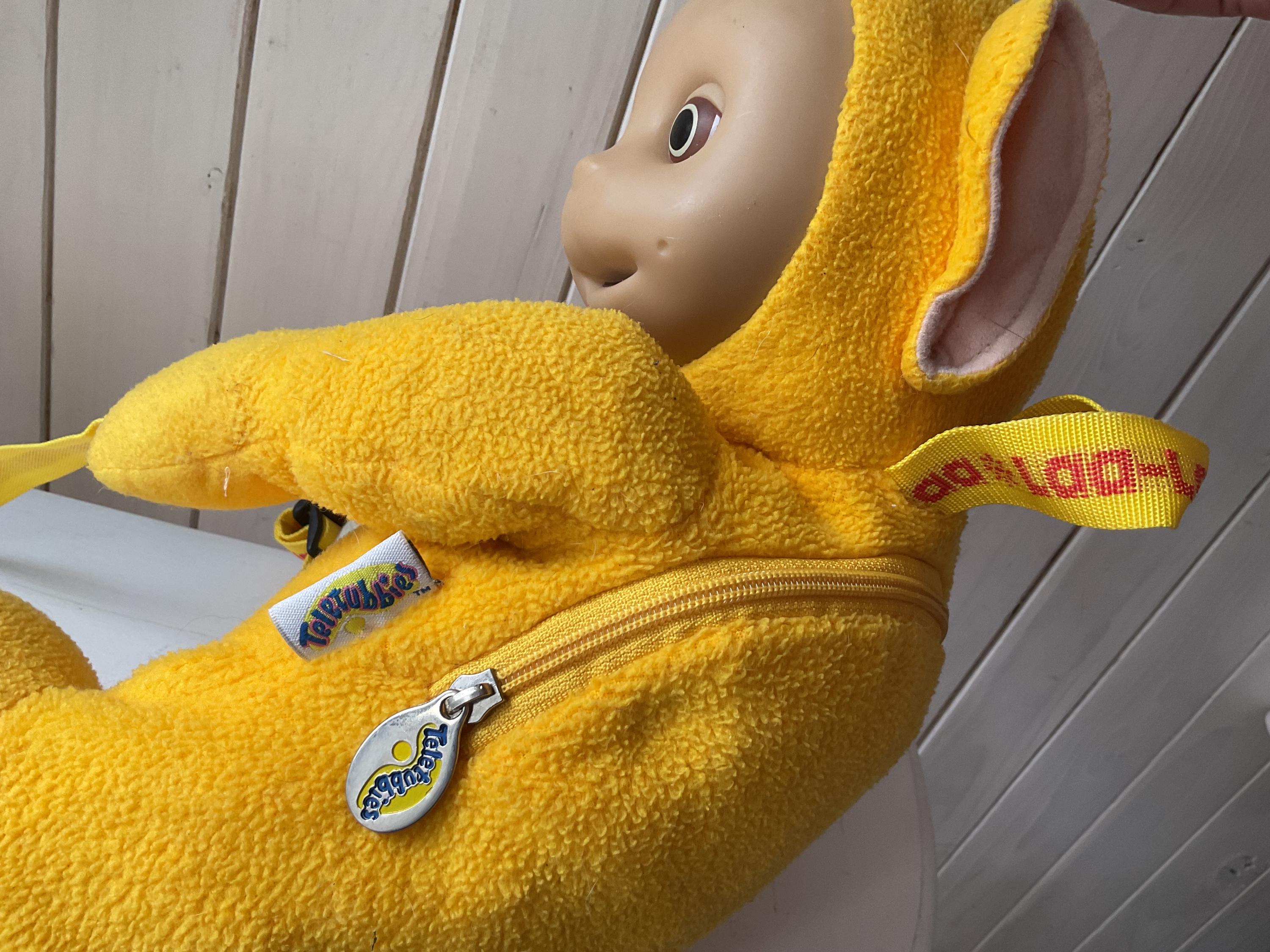 Teletubbies Laa Laa Plush Backpack, Yellow Rubber Face, Vintage 1995 ...