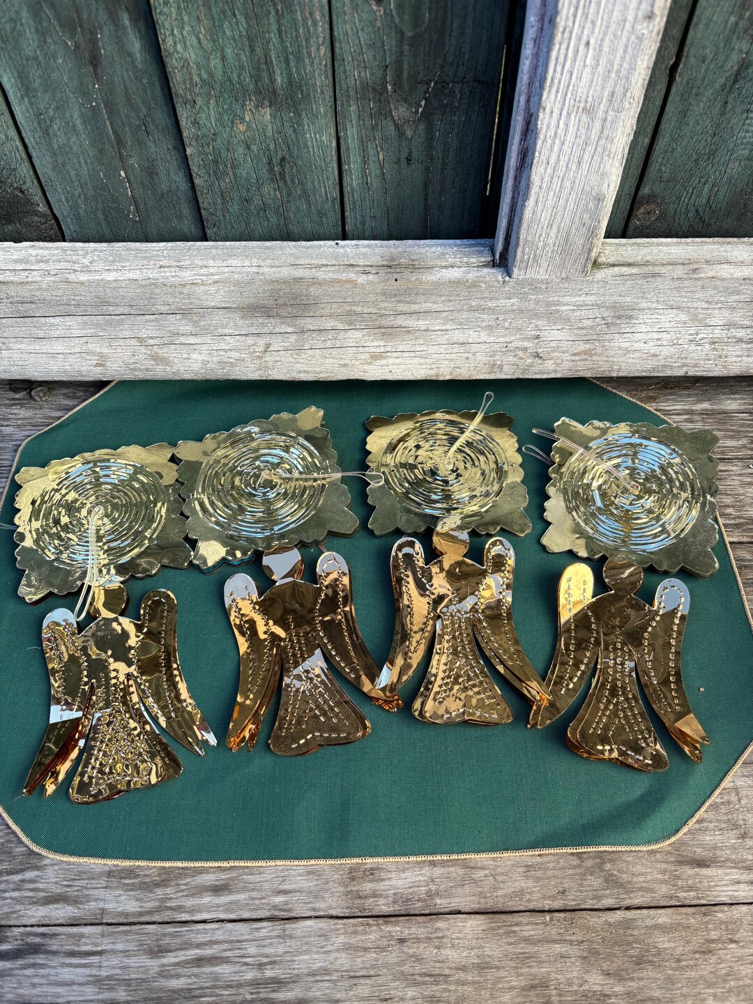 Vintage Foil Mylar ANGEL Metallic Garland, Multicolor Gold, Silver ...