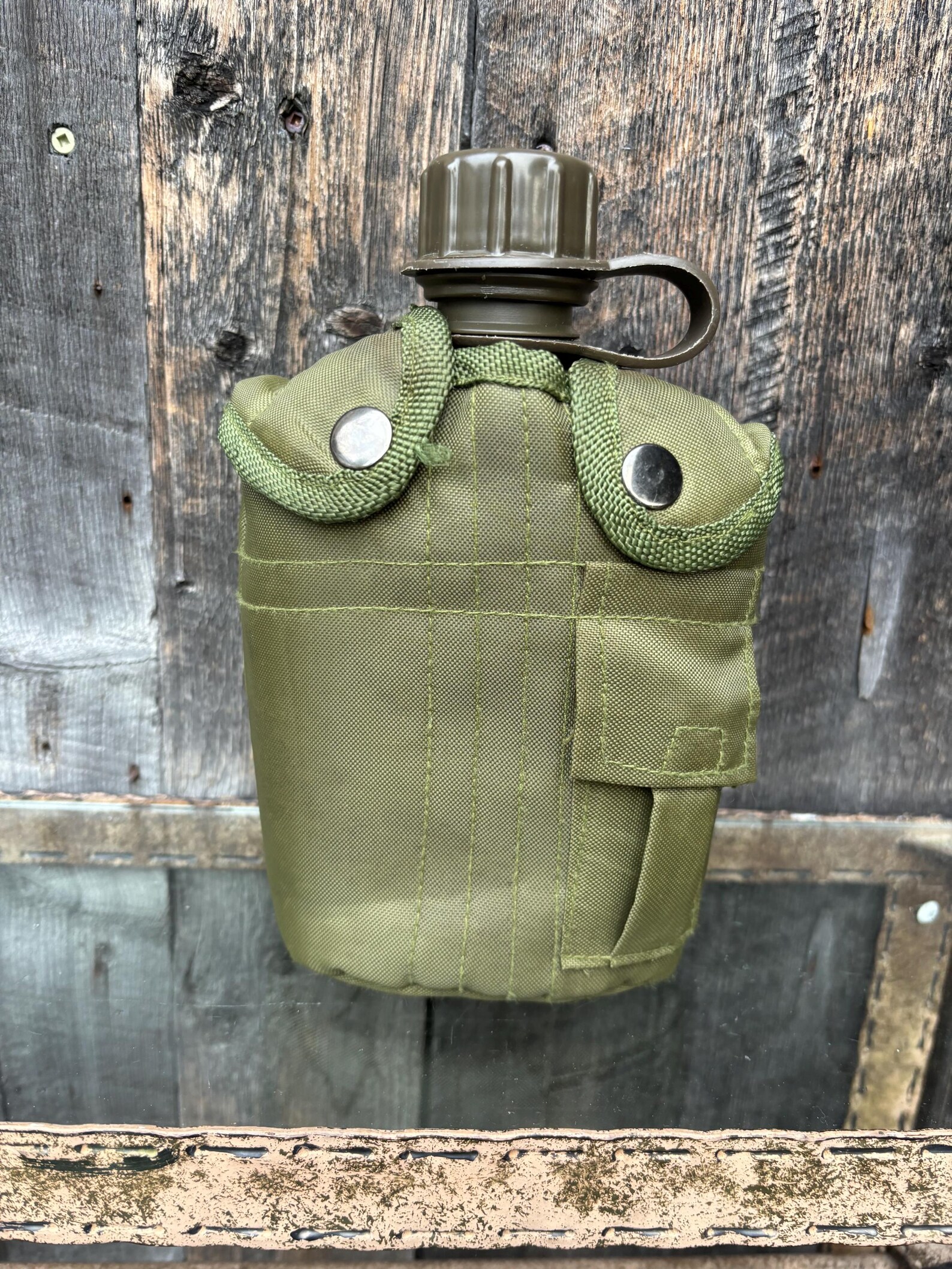 Vintage Army Water Jug With Thermal Cover and Carriers, Green. - Etsy
