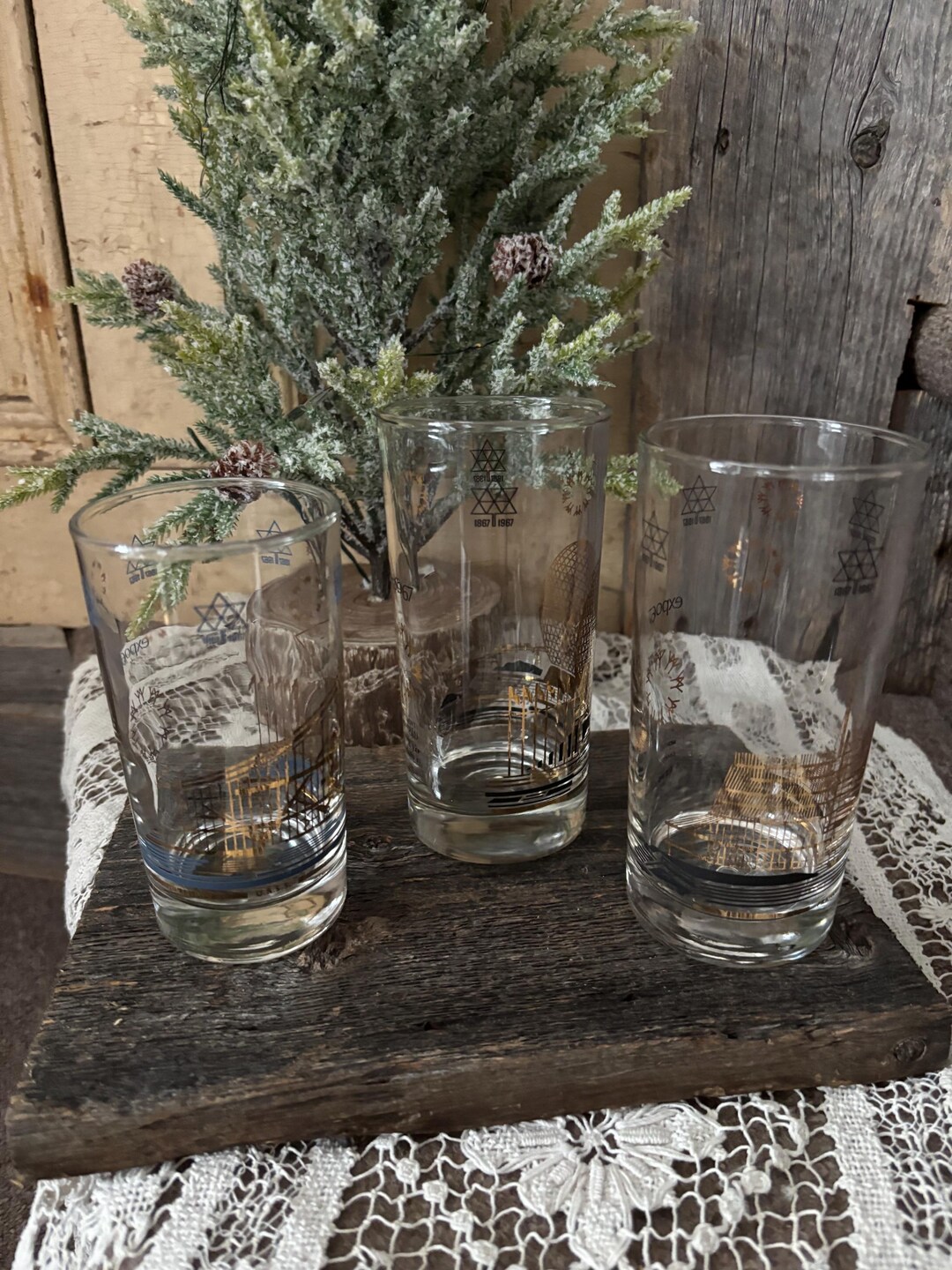Set of 3 Vintage Expo 67 Drinking Glass Set | 1967 Montreal World's ...