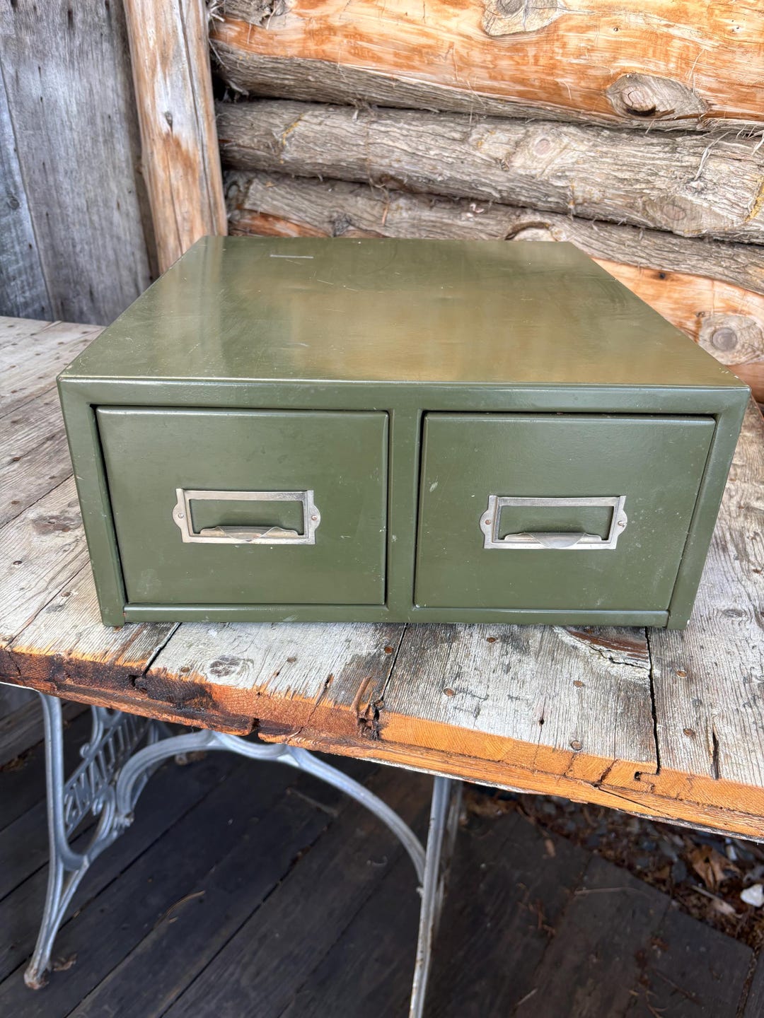 Vintage Metal Card Binder, Very Solid Double-sided With Ball Bearing ...