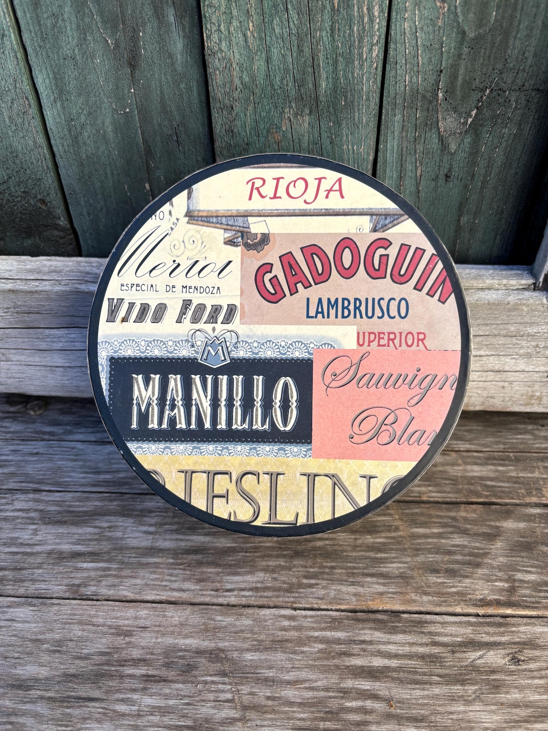 BIA Set of BIA Wine Label 6.125" Appetizer Plates, Graphics, Sauvignon ...