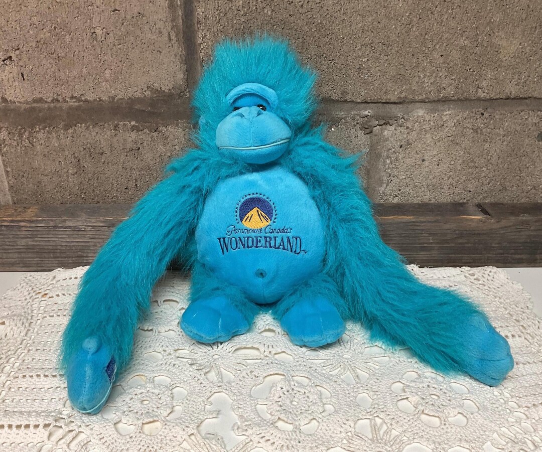 Paramount Canada Stuffed Plush Toy Wonderland Fluffy Blue Monkey ...