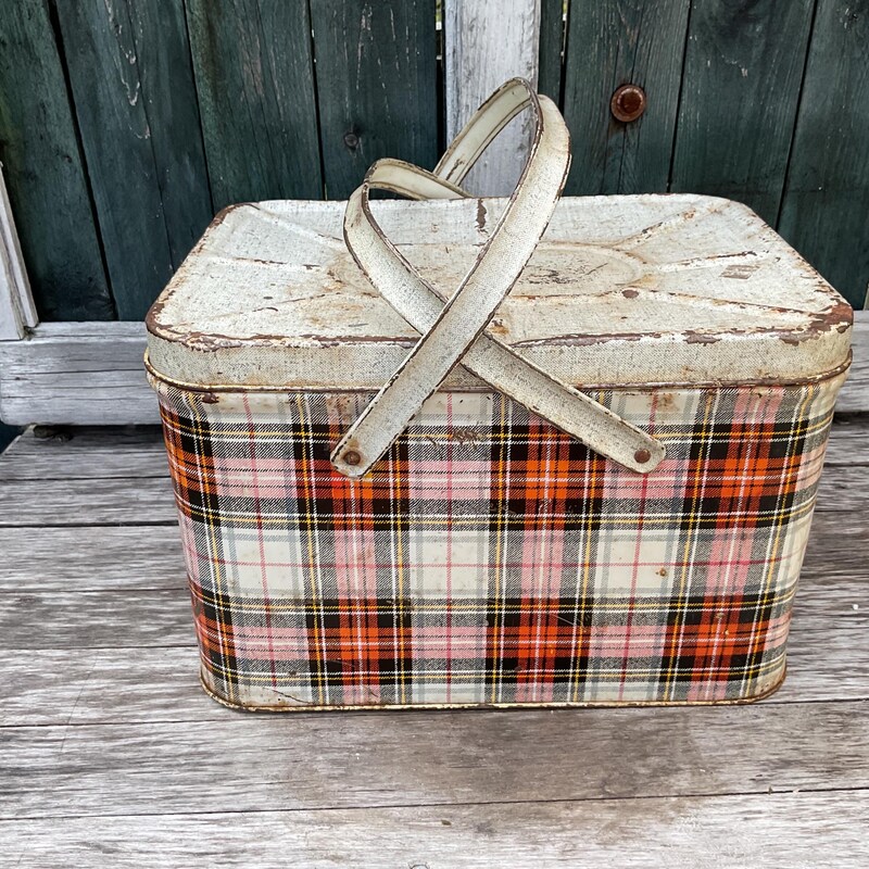Plaid Picnic Basket - Etsy
