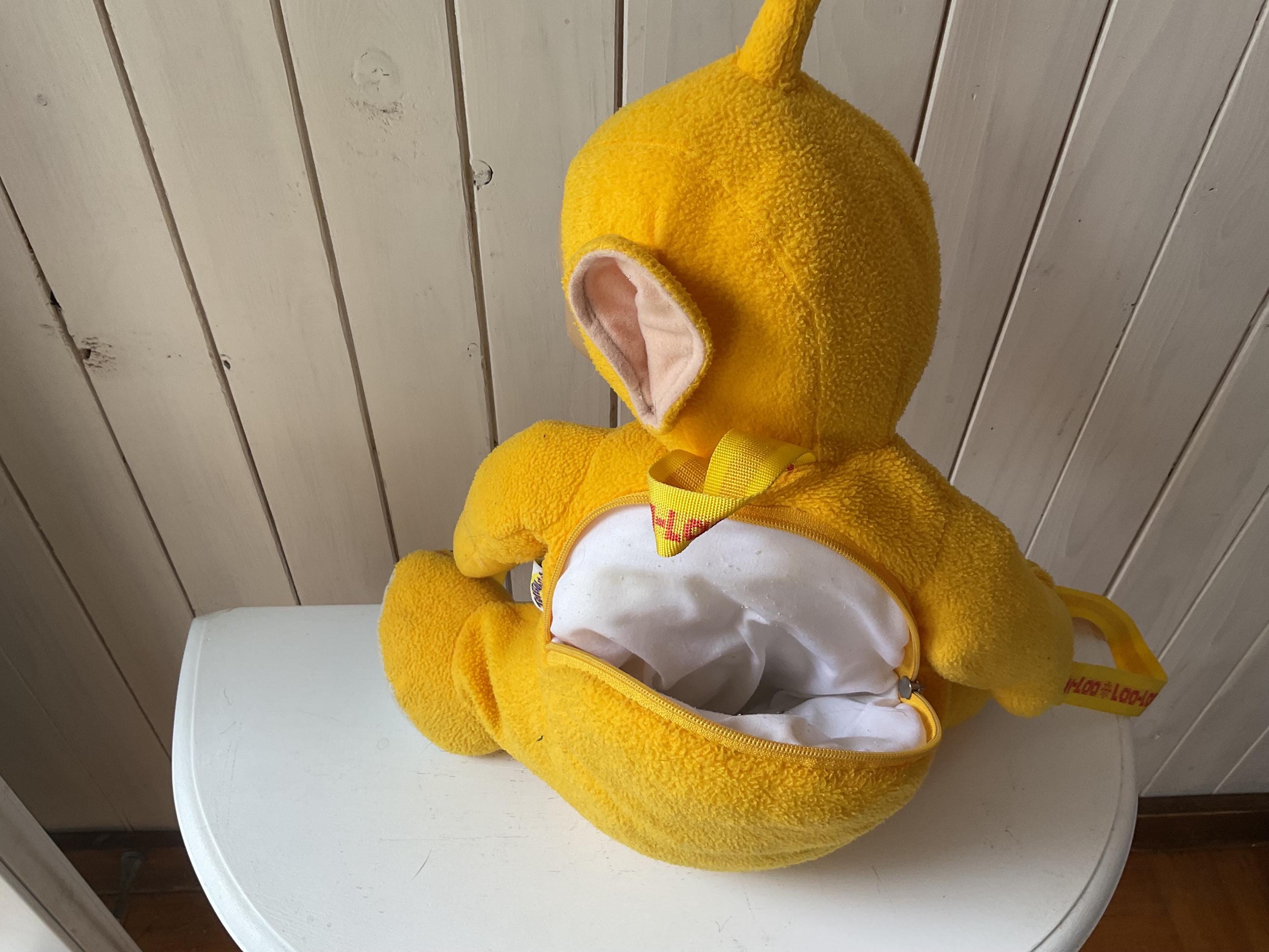 Teletubbies Laa Laa Plush Backpack, Yellow Rubber Face, Vintage 1995 ...