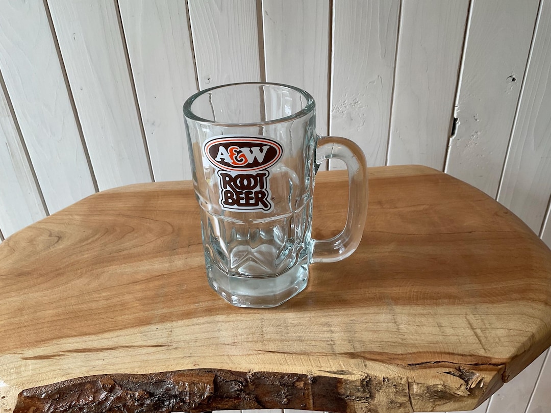 1970s A&W Root Beer Logo. Vintage Clear Glass Mug. - Etsy