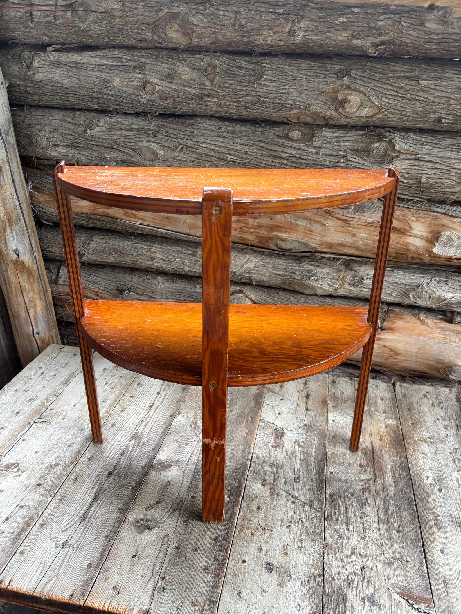 MCM Vintage Half Moon Wooden Side Table, Console Table - Etsy