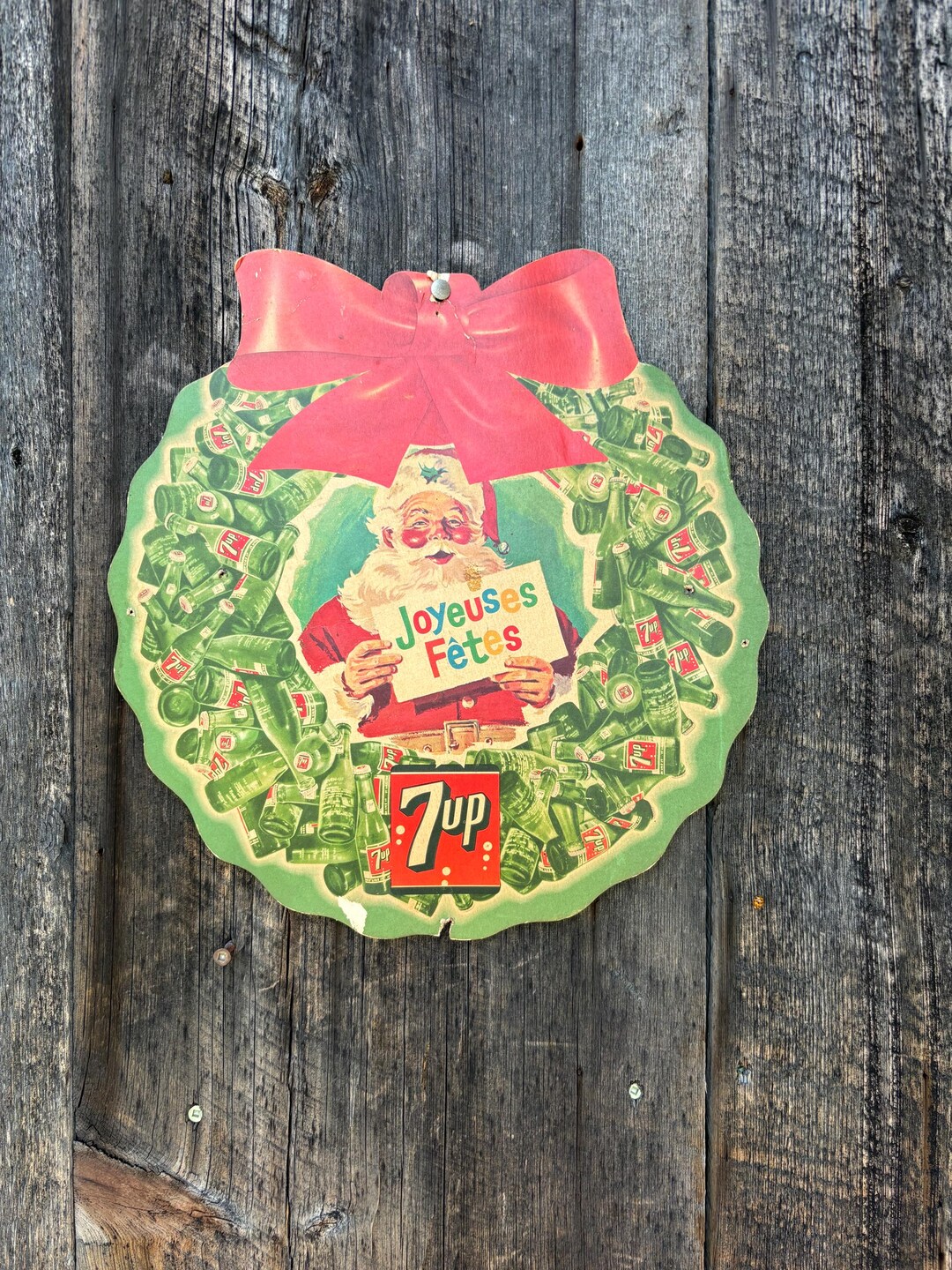 Vintage 7up Cardboard Christmas From the 1950s - 7up Cardboard ...
