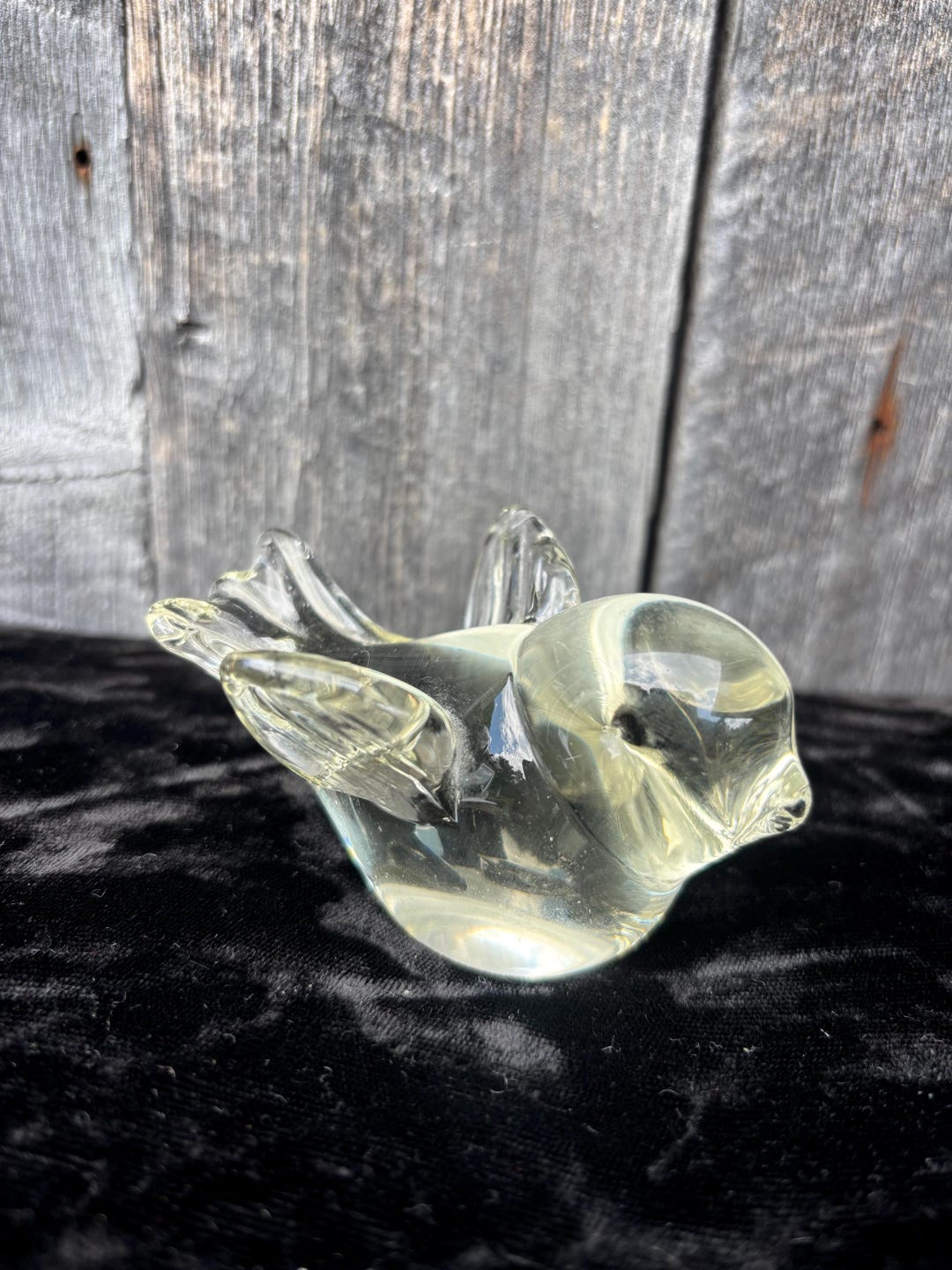 Glass Crystal Bird Paperweight Controlled Bubbles Art Glass Wings. - Etsy