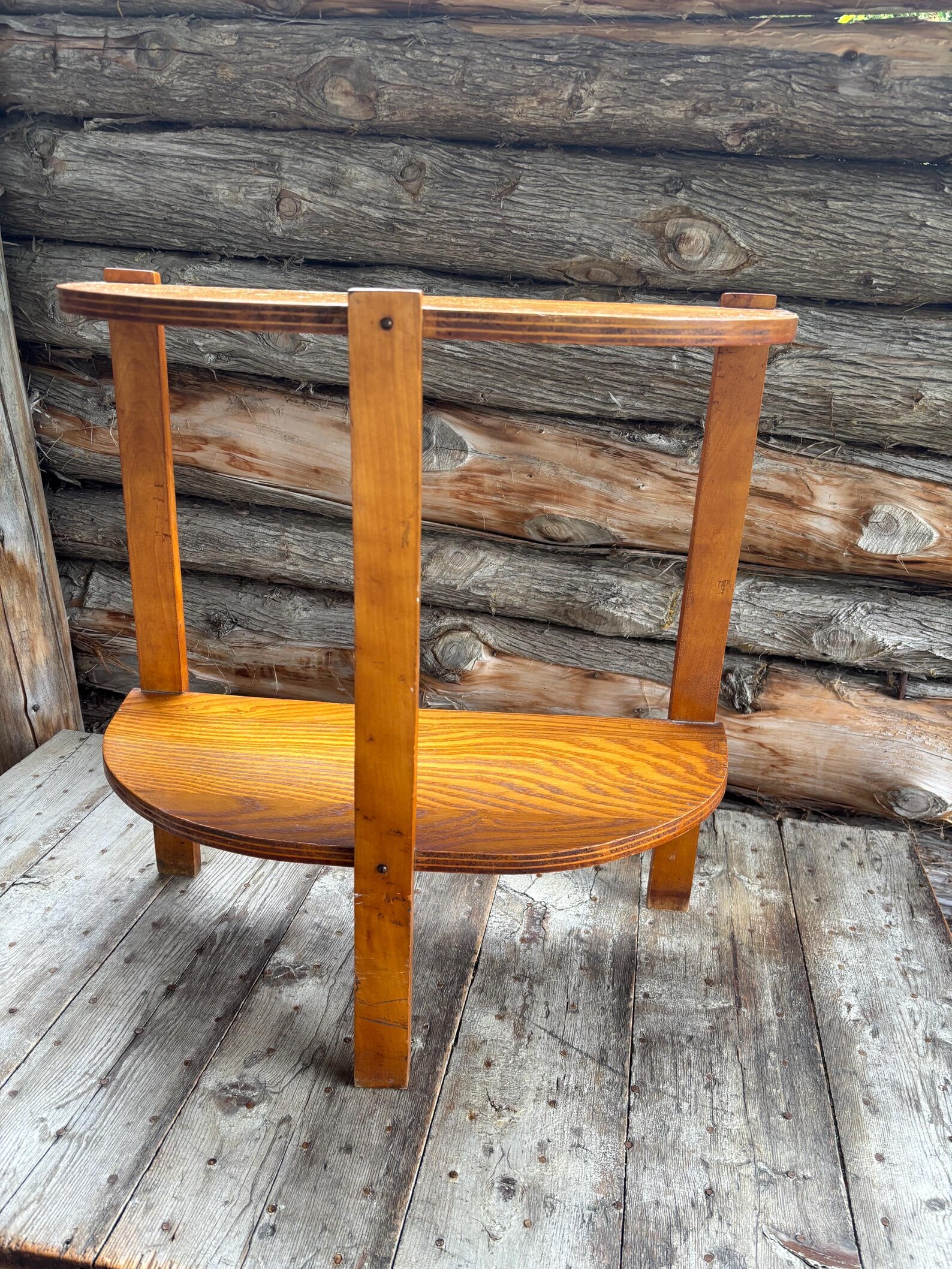 MCM Vintage Half Moon Wooden Side Table, Console Table - Etsy