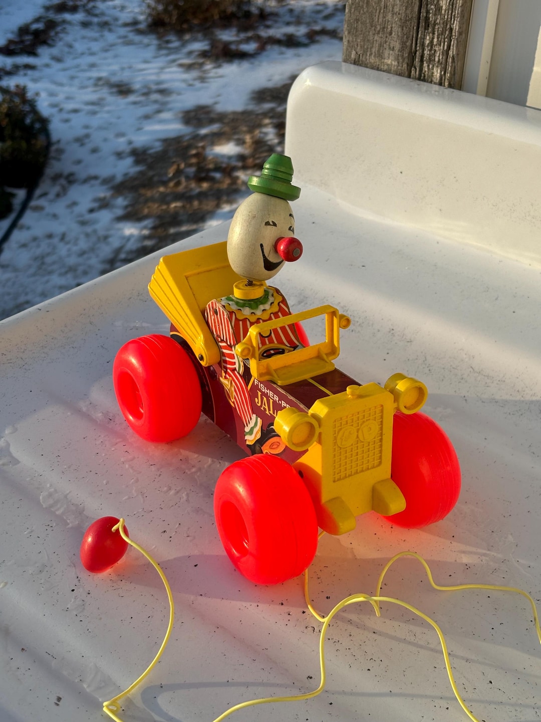 1965 Fisher Price Jolly Jalopy Wooden / Plastic Pull Toy. - Etsy
