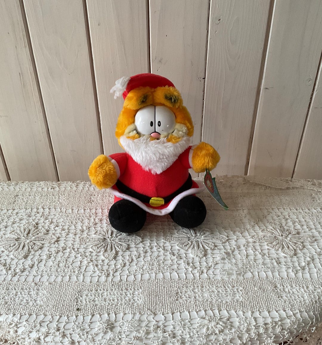 Vintage Garfield Santa 1990 Mcdonalds Christmas Plush Stuffy 6”. - Etsy