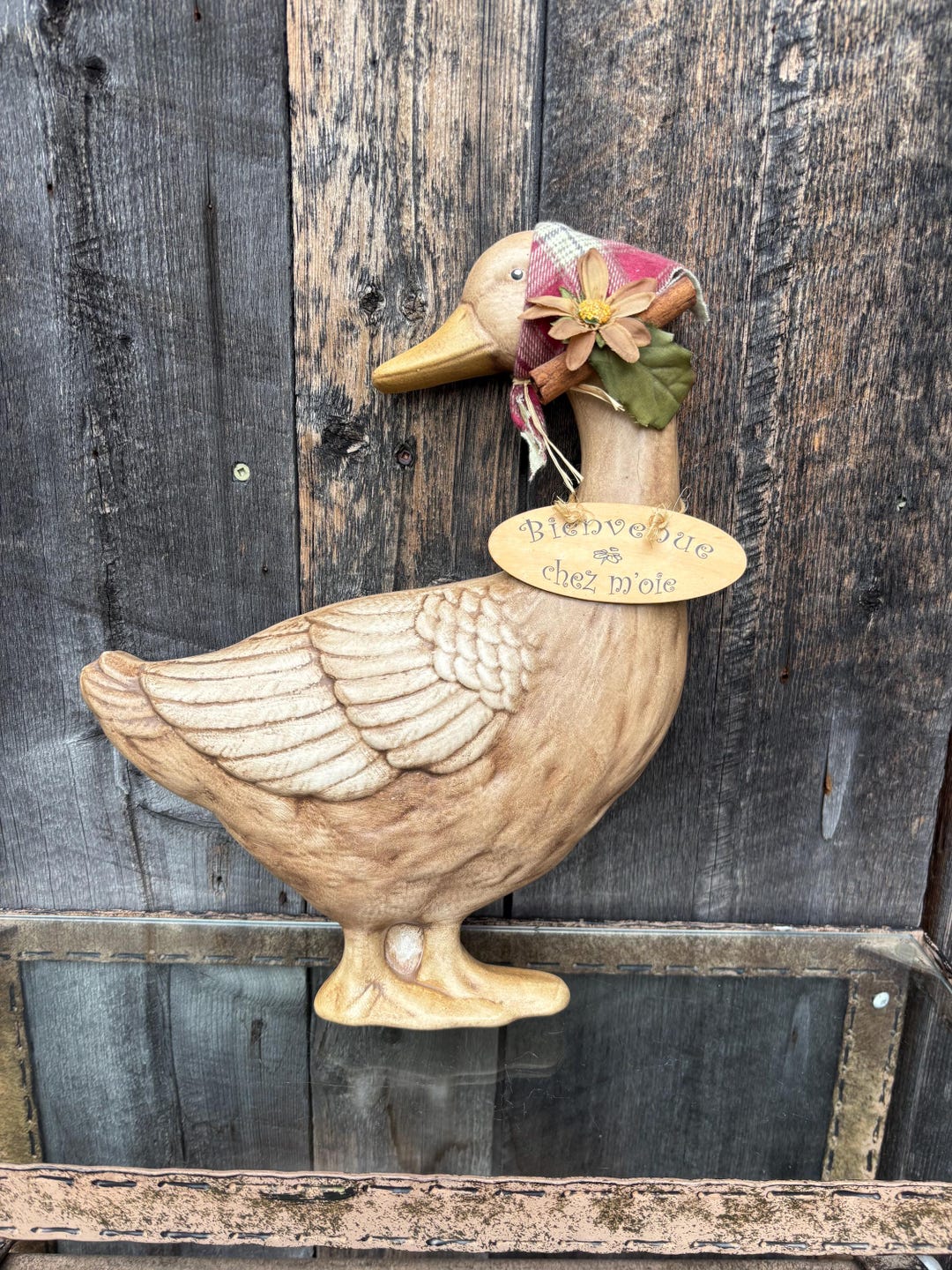 Vintage Ceramic Goose Figurine. Hanging Goose Figure. Plaster Wall ...