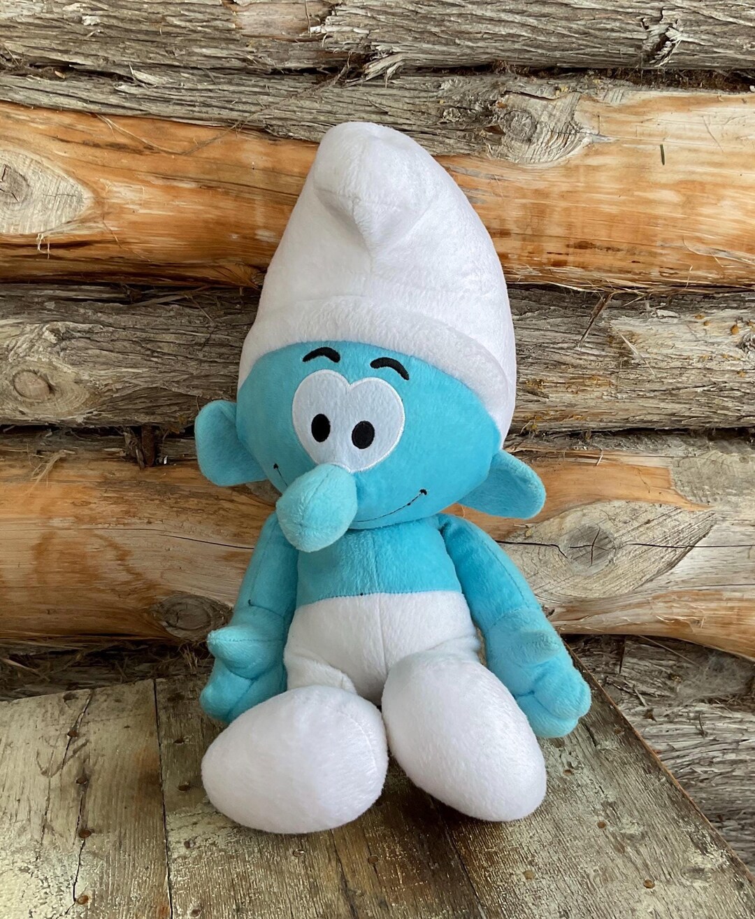 Super Cute Vintage 2011 Smurf Collectible 2011 Plush Soft Toy Plushie Hunter Leisure Smurf Plush ...