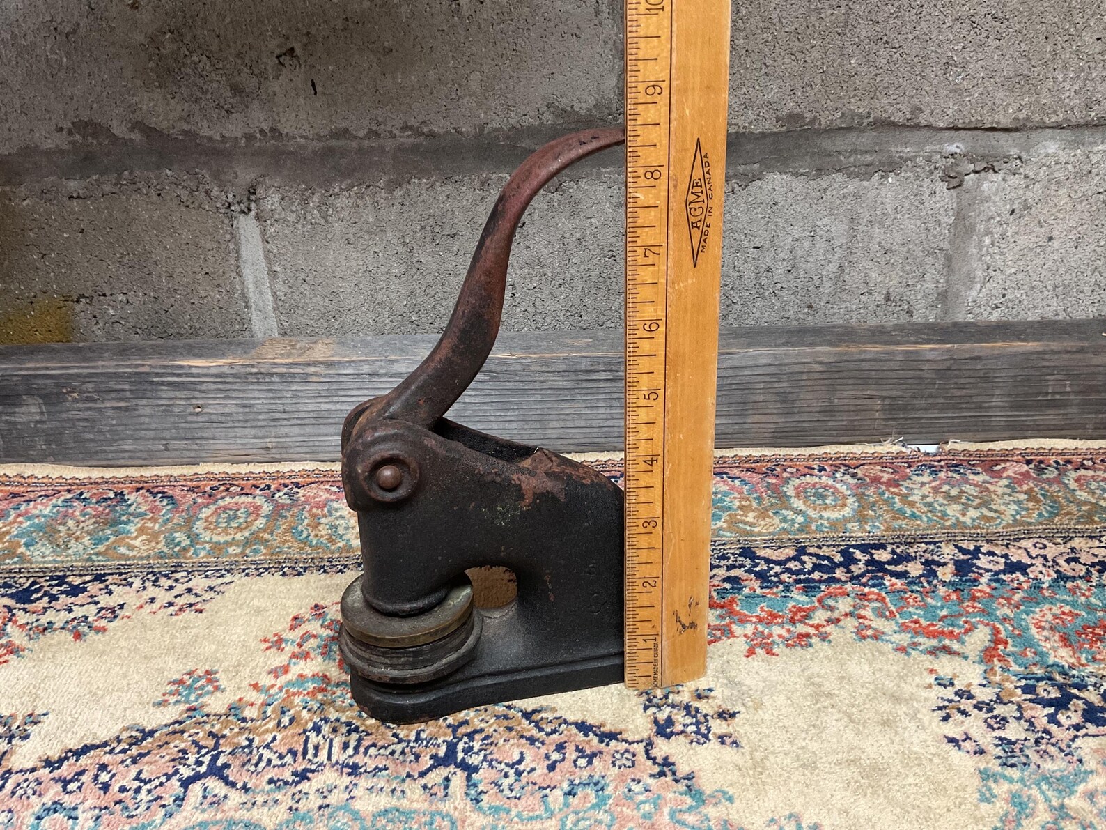 Vintage Cast Iron Office Seal Stamp Embosser, Notaire, Province De ...