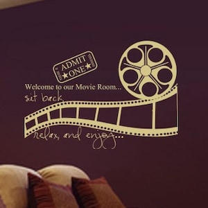 Welcome to Our Movie Room Sit Back Relax Enjoy Decal • Vinyl Lettering ...