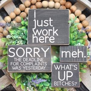 Office Desk Signs - Cubicle Signs - Office Humor - Desk Signs - Mini ...