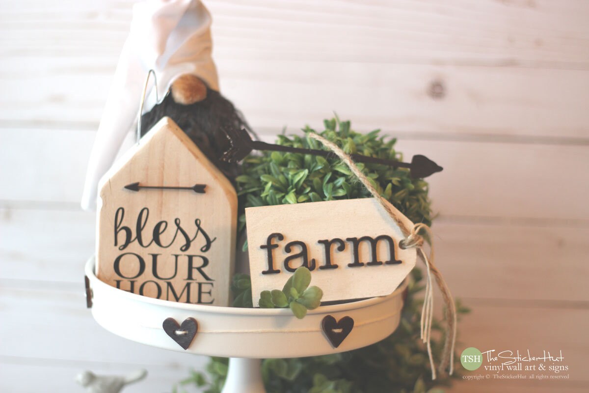 Farmhouse Signs Tiered Tray Set Mix and Match Items Farm | Etsy