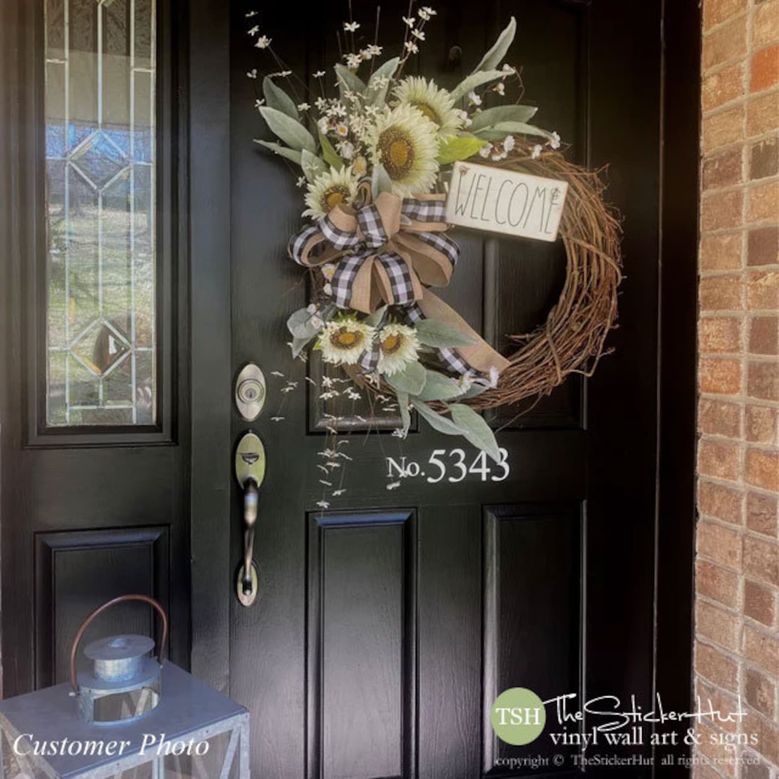 Street Number Front Door Sticker - No With Your House Numbers Front ...