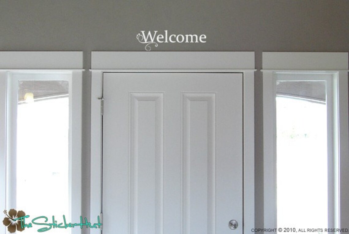 Welcome Sticker Front Entry Way Decor Door Decals Stickers - Etsy