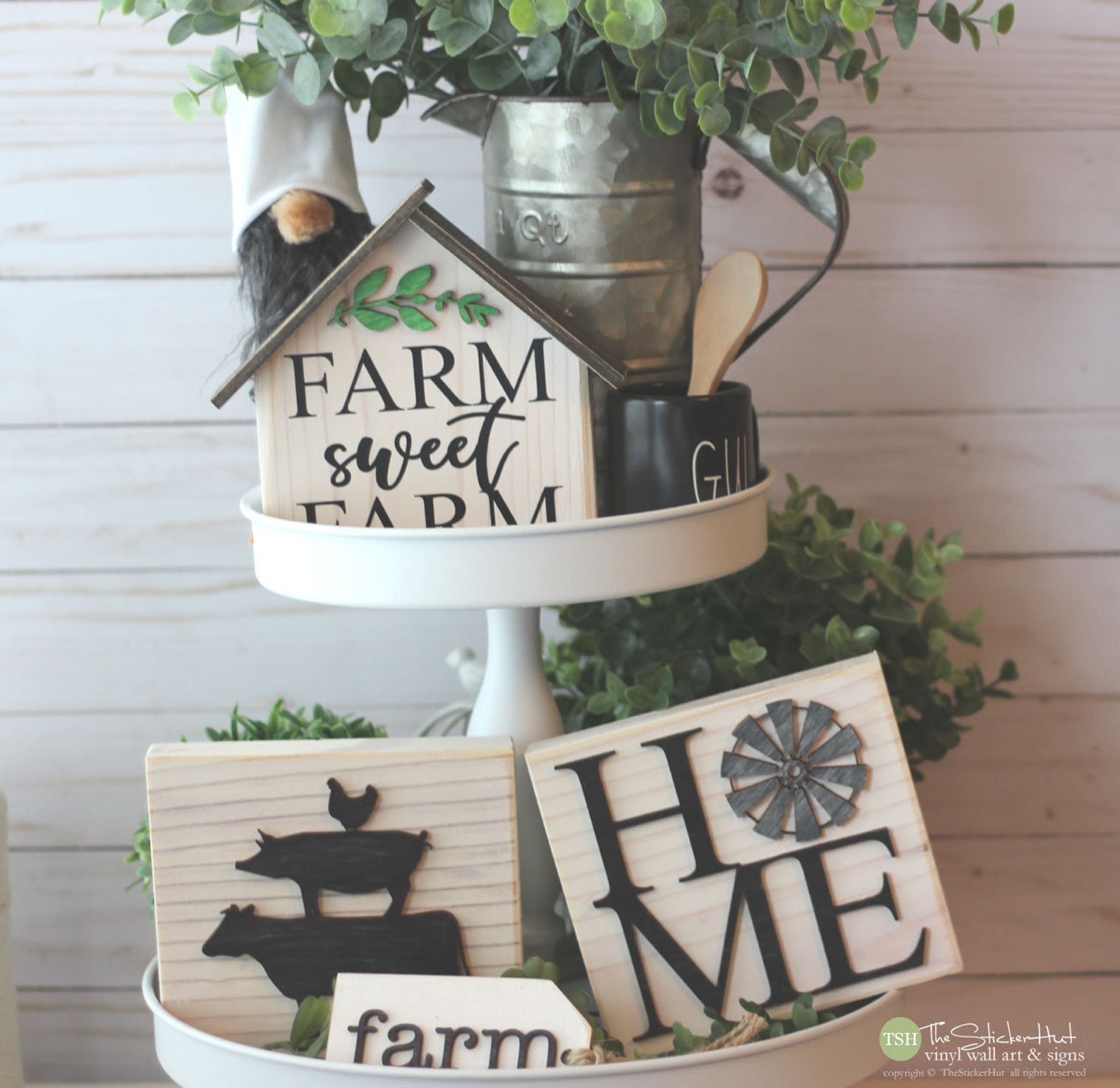 Farmhouse Signs Tiered Tray Set Mix and Match Items Farm | Etsy