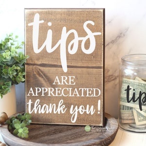 Tips Thank You Vinyl Decal Vinyl Lettering for Tip Jar - Etsy
