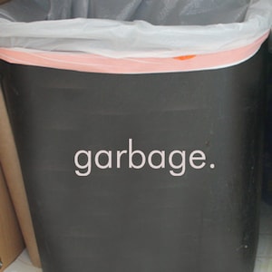 Garbage. Kitchen Decor • Organization • Trash Can Label • Decal • Vinyl ...