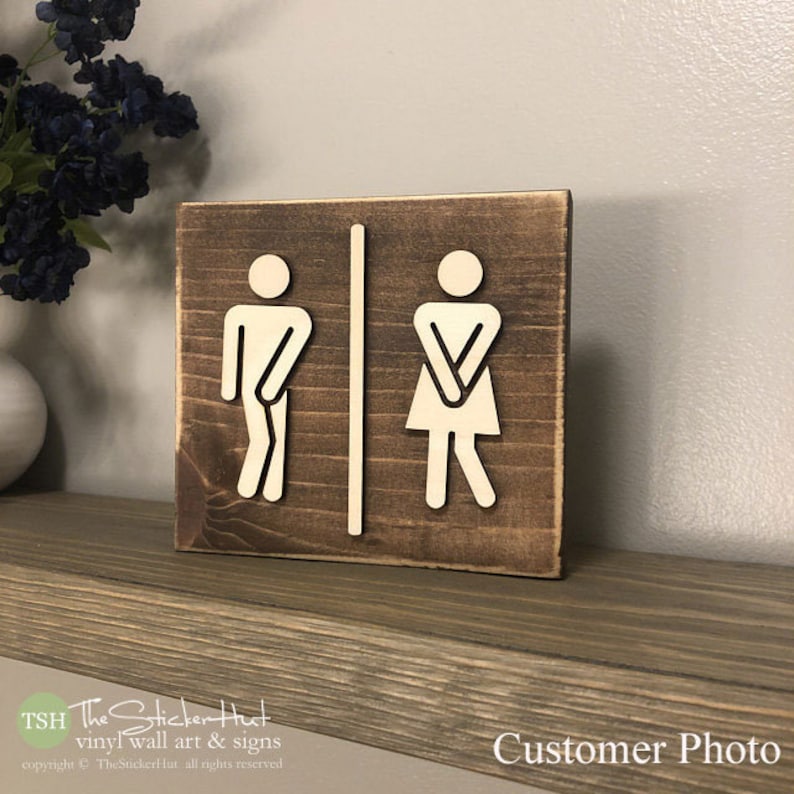 Need to Potty Bathroom Sign Mini Block 3D Bathroom Decor | Etsy