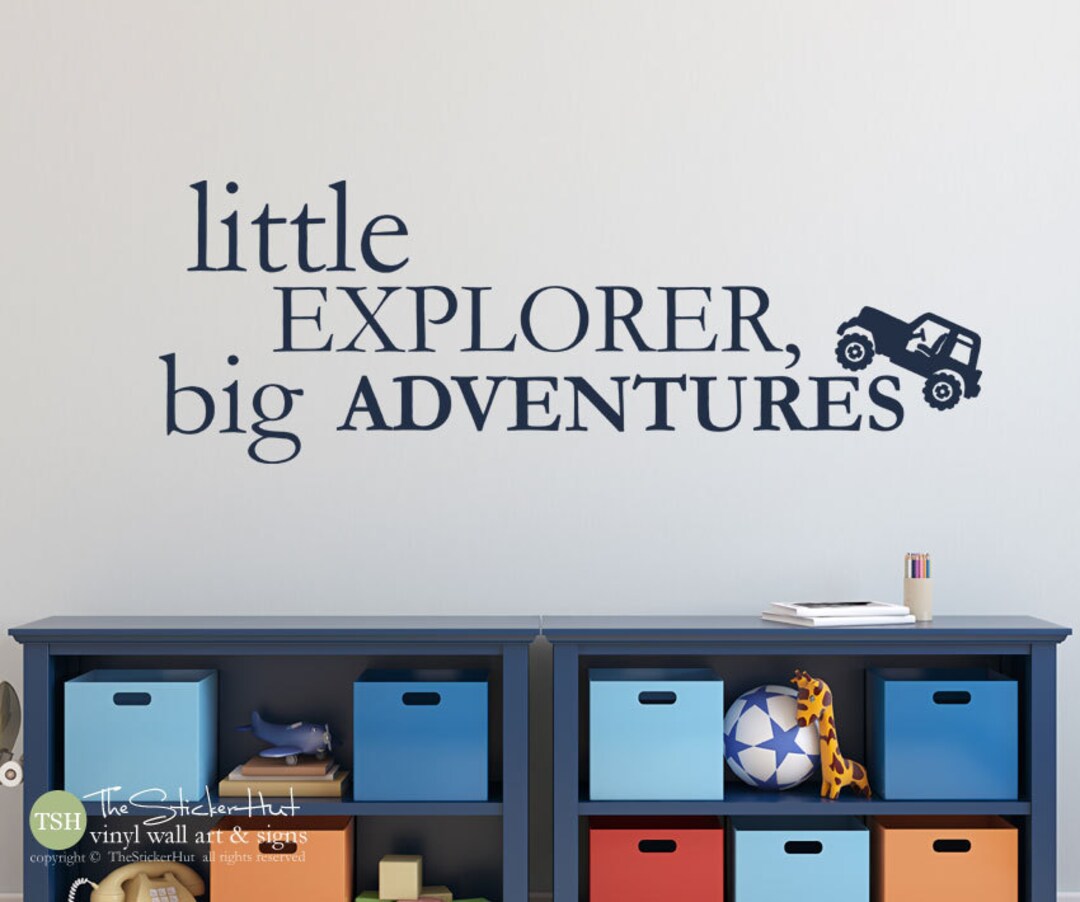 Little Explorer Big Adventures - Nursery - Bedroom Decor - Vinyl ...
