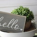 Hello Mini Block Wood Sign Coffee Bar Sign Tiered Tray - Etsy
