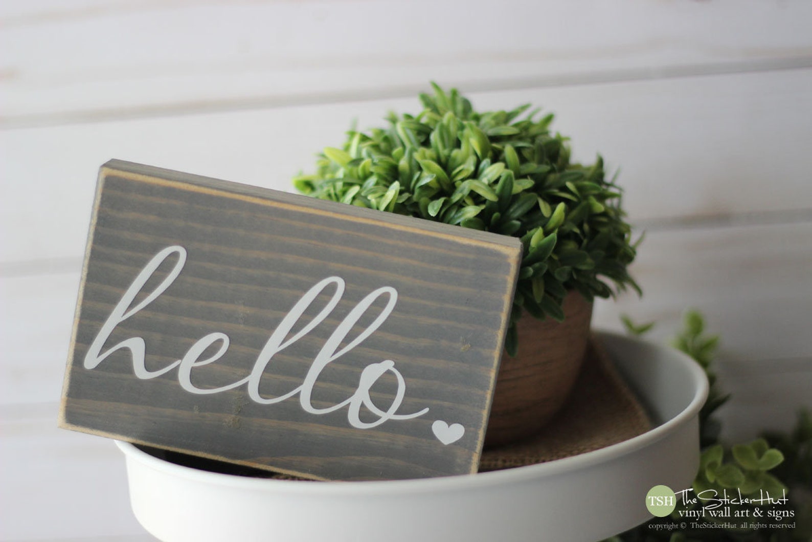 Hello Wood Sign Mini Block - Coffee Bar Sign - Tiered Tray Wood Sign ...