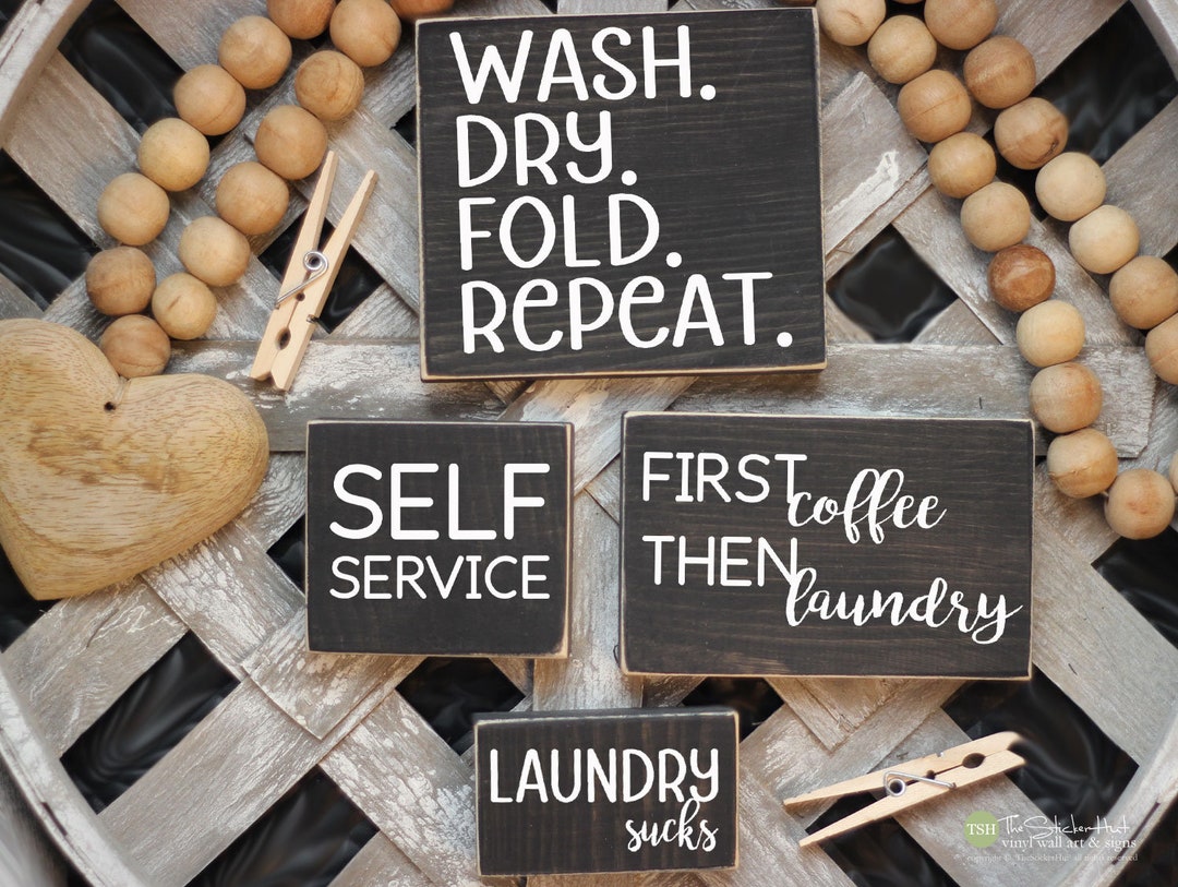 Laundry Room Wood Signs Small Laundry Signs Funny Laundry Sign Laundry ...