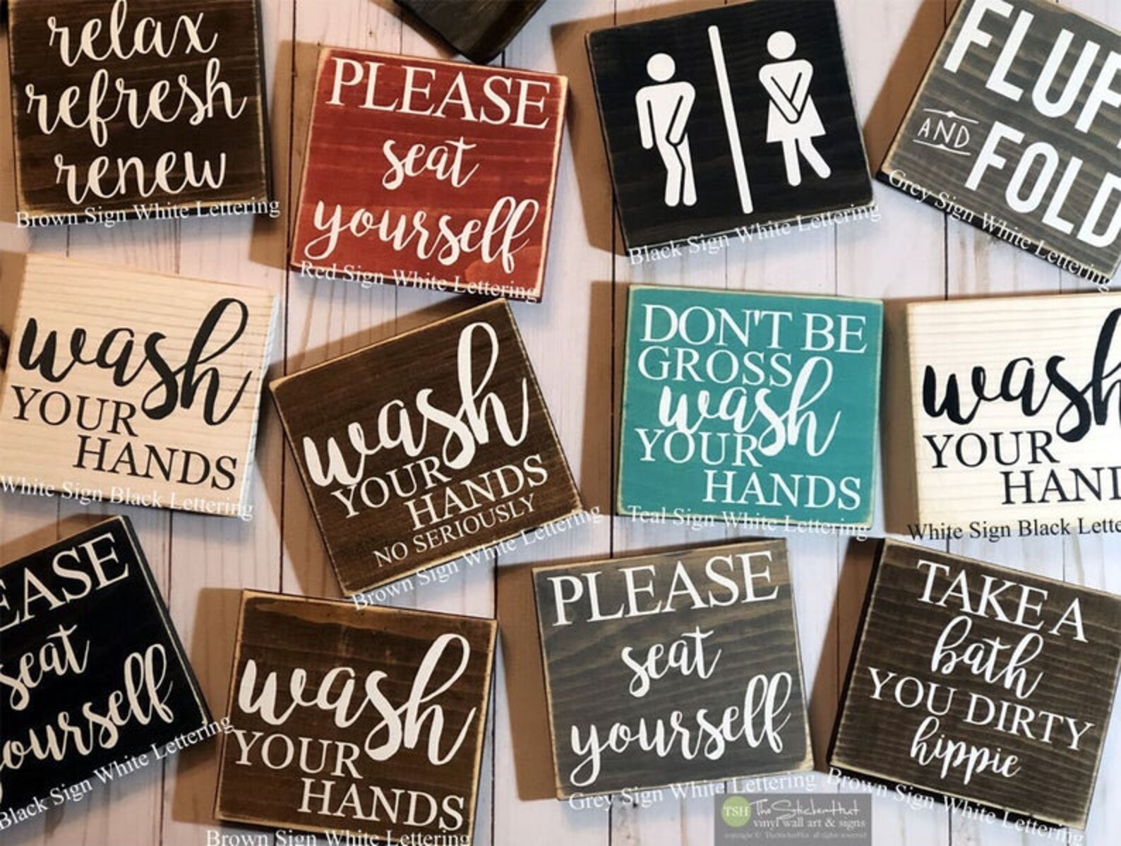 Hello Sweet Cheeks Bathroom Sign Mini Block Wood - Bath Decor - Wooden ...