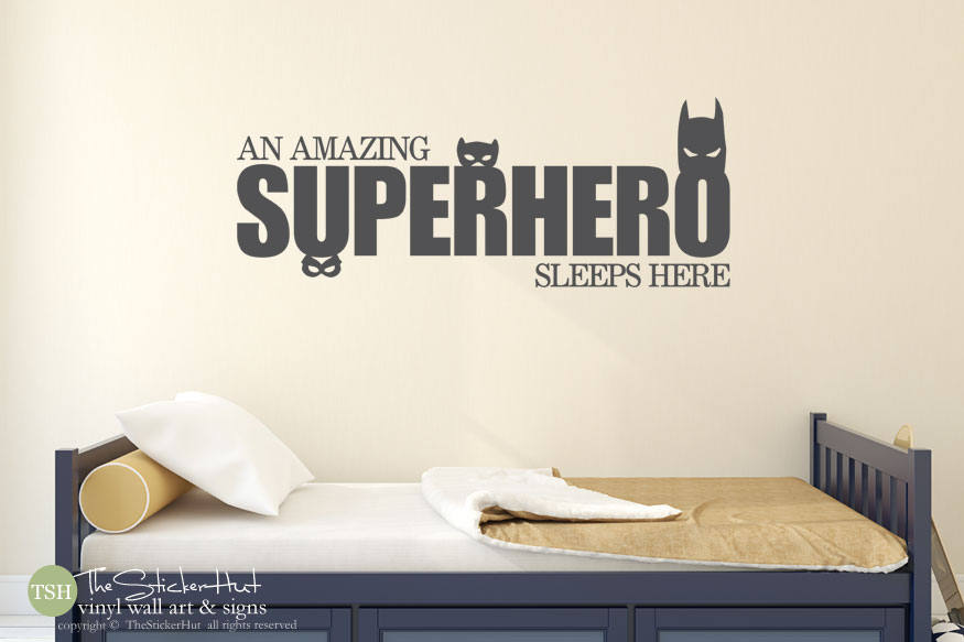 An Amazing Superhero Sleep Here Decal Nursery Bedroom Decor | Etsy