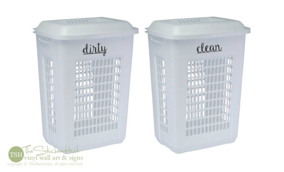 Dirty Clean Decals - Laundry Room Decor - Vinyl Lettering - Removeable ...