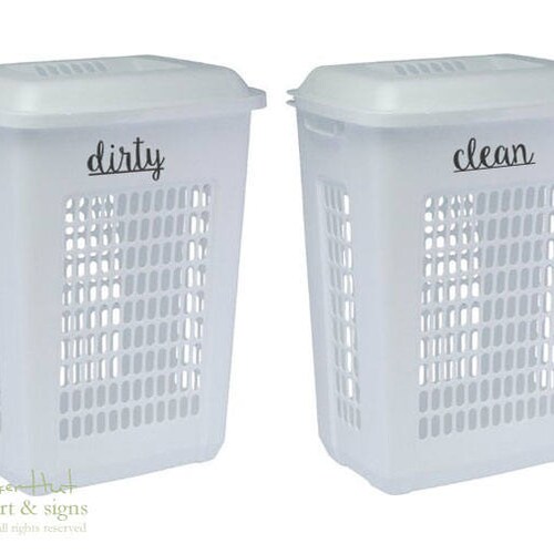 Dirty Clean Decals Laundry Room Decor Vinyl Lettering | Etsy
