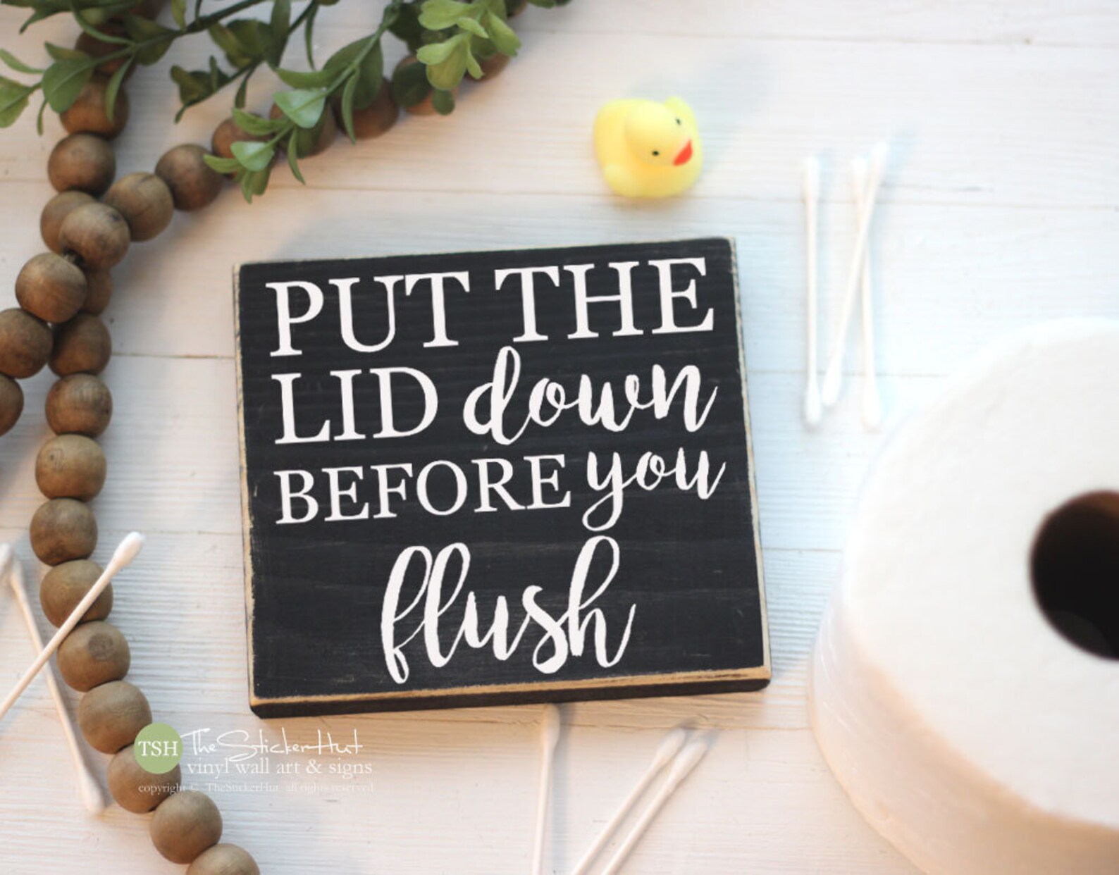 Put the Lid Down Before You Flush Bathroom Mini Sign Funny - Etsy