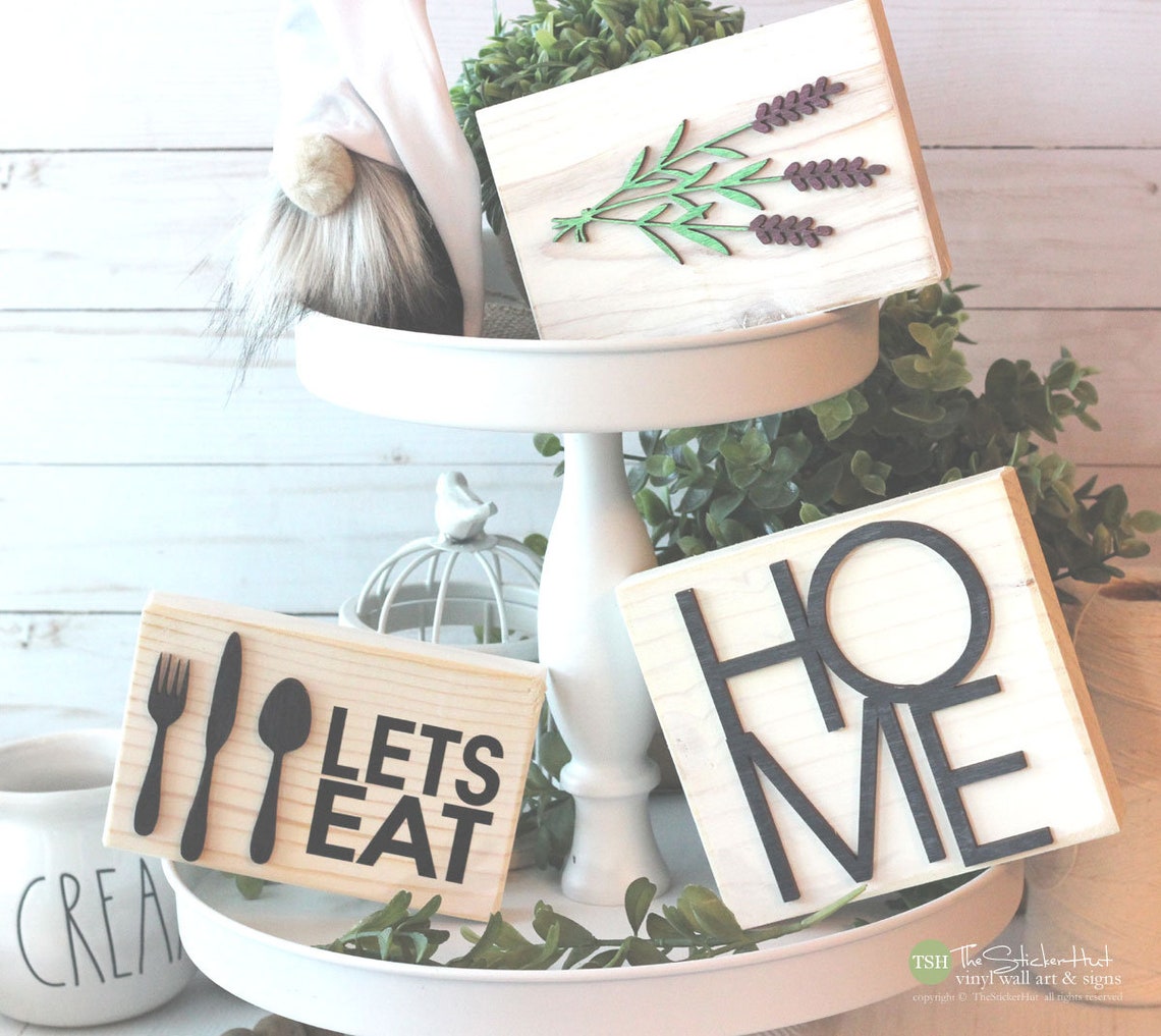 Modern Farmhouse Signs - Tiered Tray Set - Mix and Match Items - Farm ...