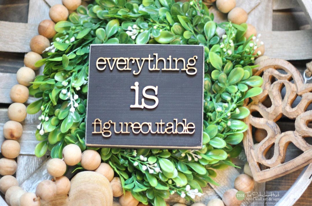 Everything is Figureoutable Sign - Office Humor - Desk Signs - Mini ...