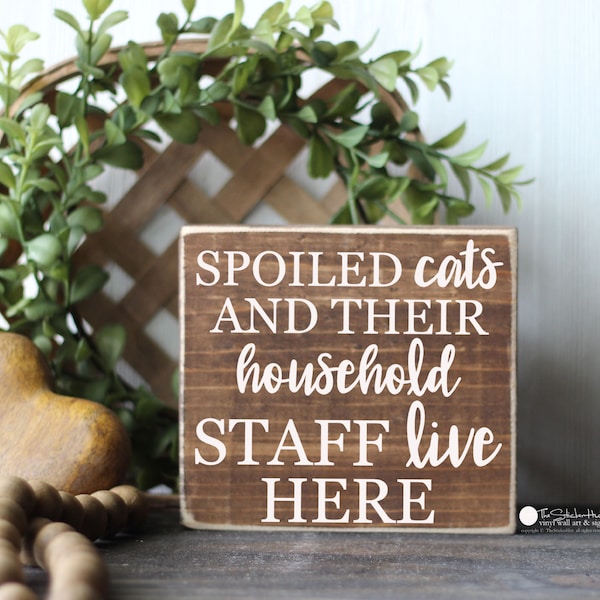 Wooden Cat Sign - Etsy