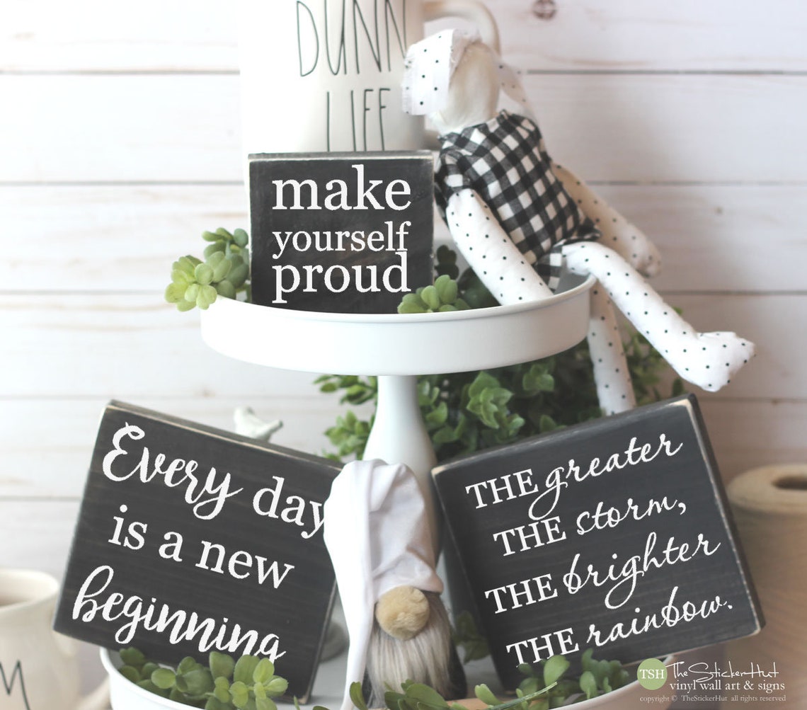 Rustic Farmhouse Signs Sets Tiered Tray Set Mix and Match - Etsy