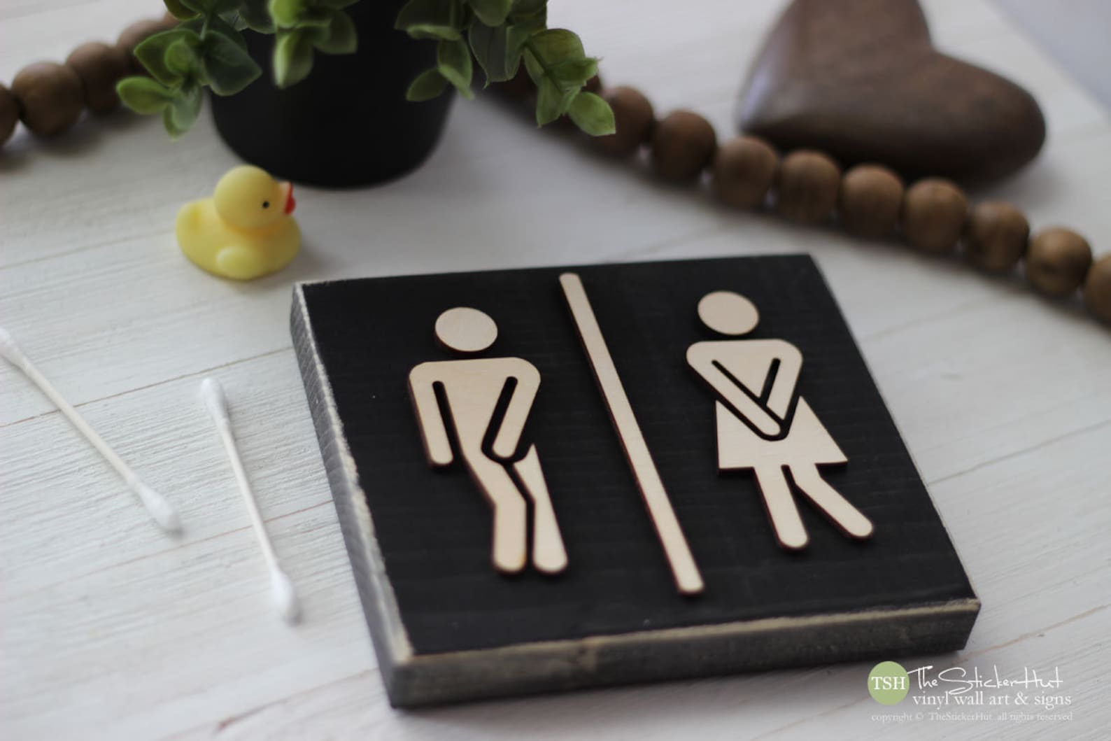 Need to Potty Bathroom Sign Mini Block 3D Bathroom Decor | Etsy