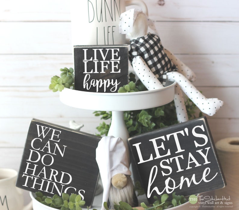 Rustic Farmhouse Signs Sets Tiered Tray Set Mix and Match - Etsy