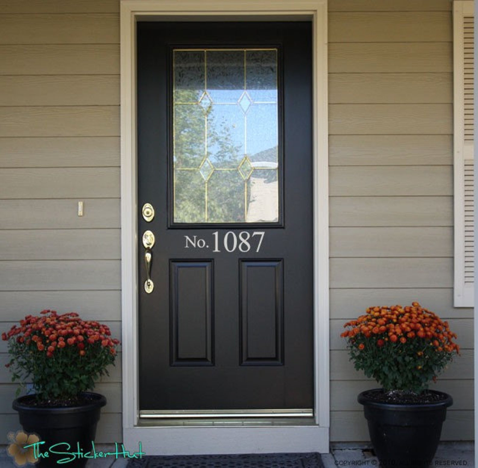 Street Number Front Door Sticker - No With Your House Numbers Front ...