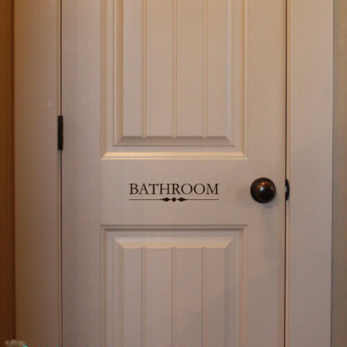 Bathroom Bathroom Room Home Decor Vinyl Lettering Wall | Etsy